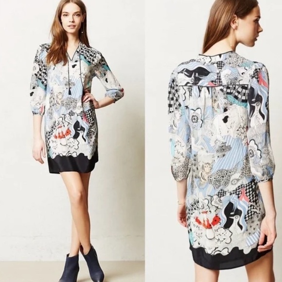 Anthropologie | Tops | Anthropologie Drawing By Florence Balducci Cleo ...